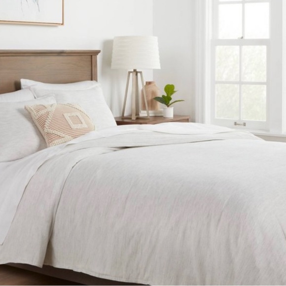 Threshold | Bedding | 3 King Space Dyed Cotton Linen Duvetcover Sham ...